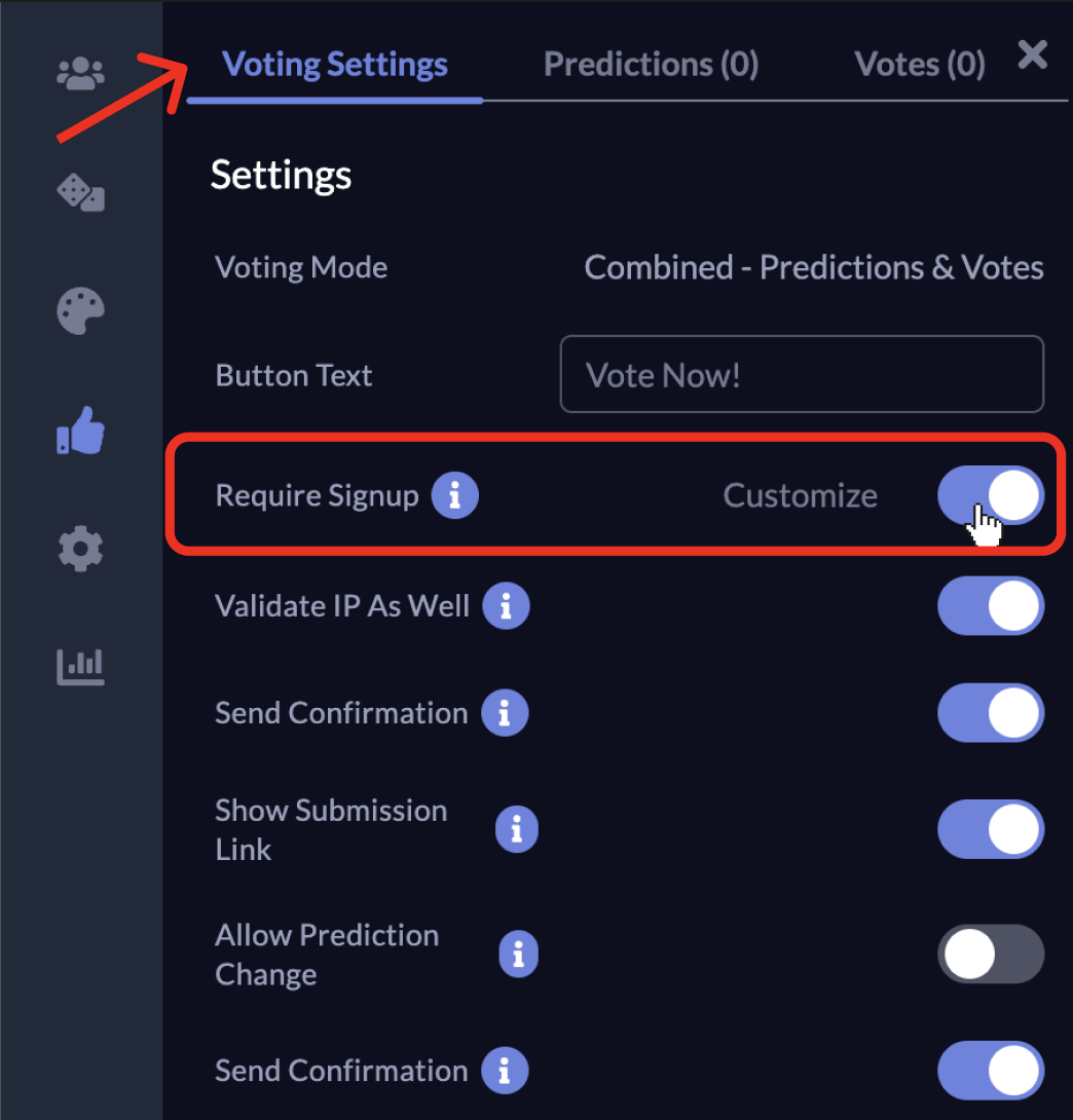How to change the signup form text in a Voting Bracket? – Common Ninja