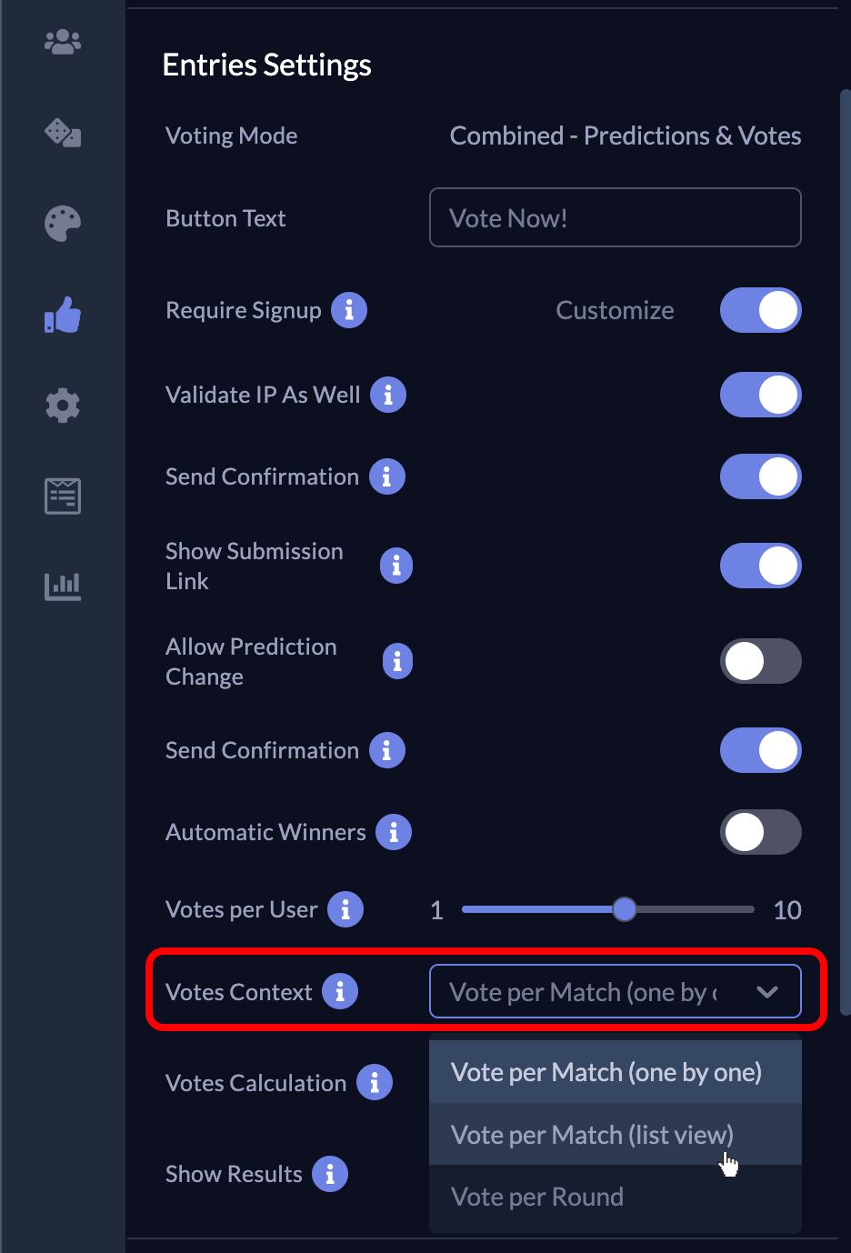 How to Enable Users to Vote Multiple Times on the Brackets Widget ...