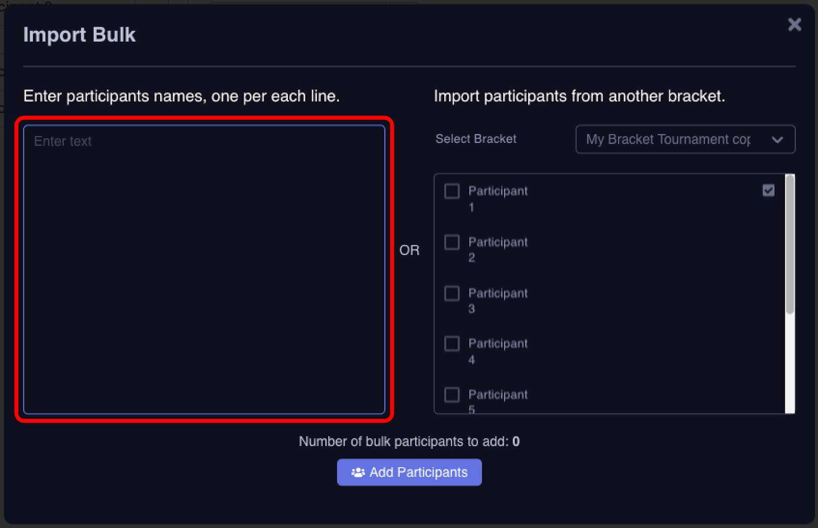 How To Import or Add Bulk Participants to the Bracket? – Common Ninja