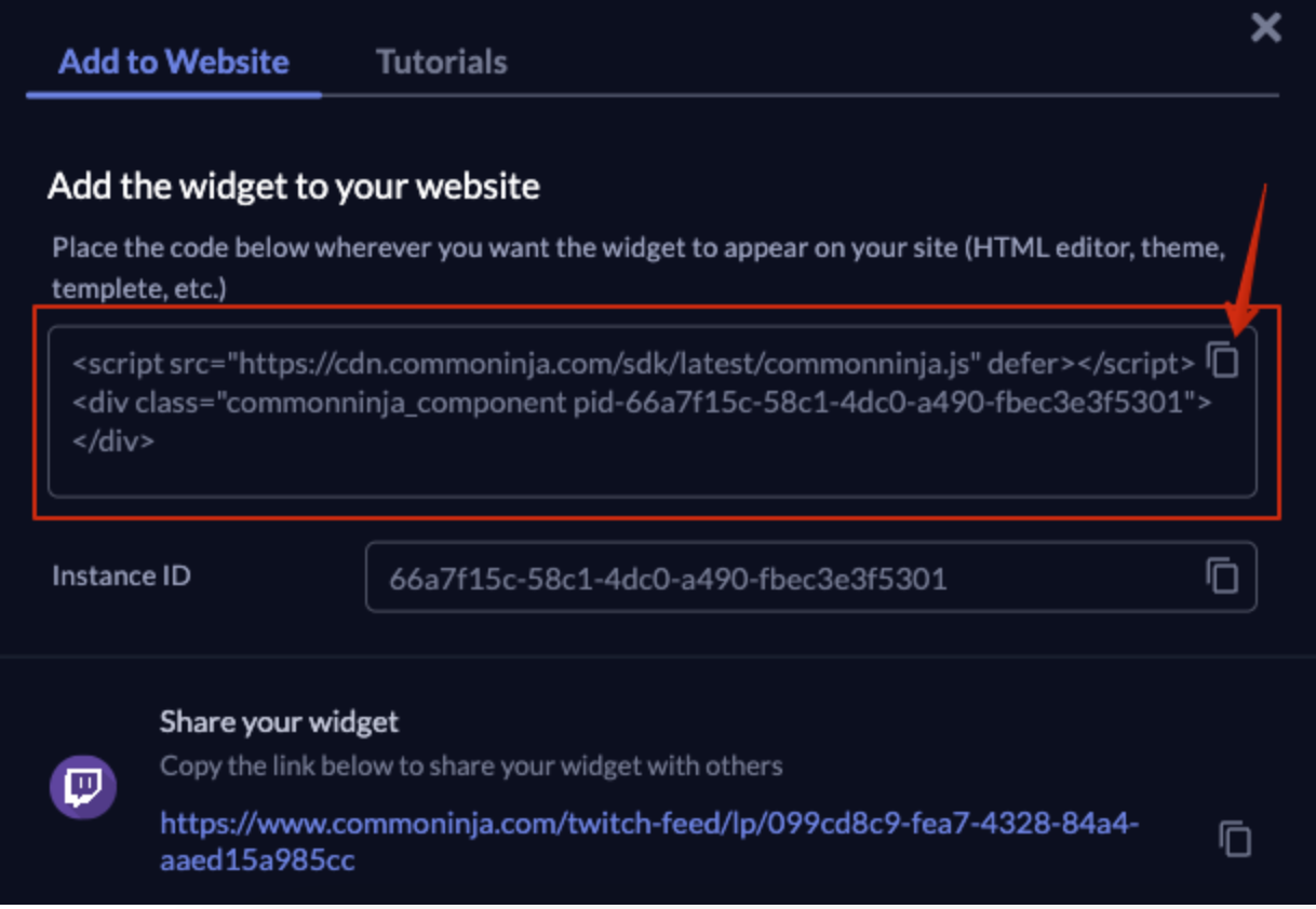 How to Get Common Ninja’s Widget HTML Code? – Common Ninja How to Get Common Ninja’s Widget HTML Code? – Common Ninja