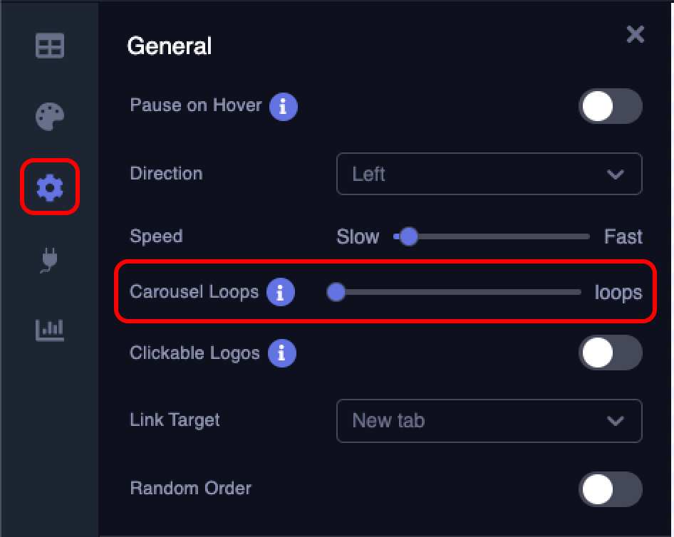 How To Set the Number of Carousel Loops – Common Ninja