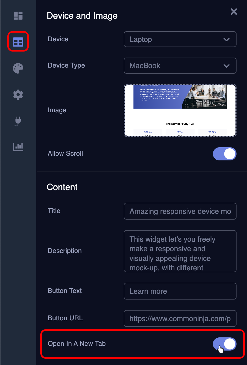 How To Toggle the “Open in New Tab” Option? – Common Ninja