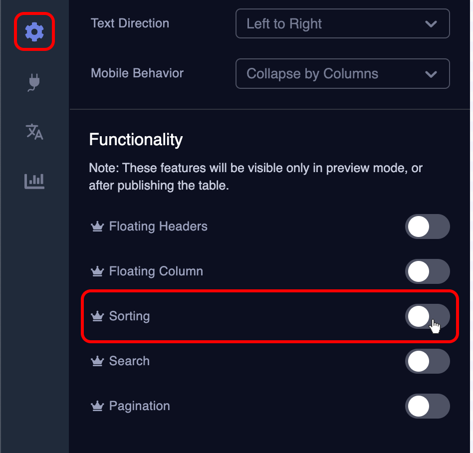 How to Make a Comparison Table Sortable – Common Ninja