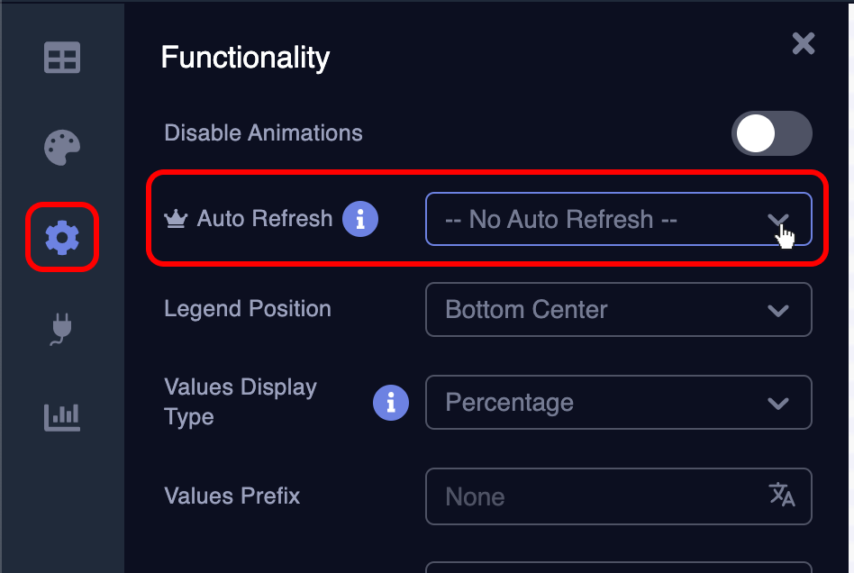 How to Refresh a Chart's Data Every Few Seconds in the Charts Widget ...