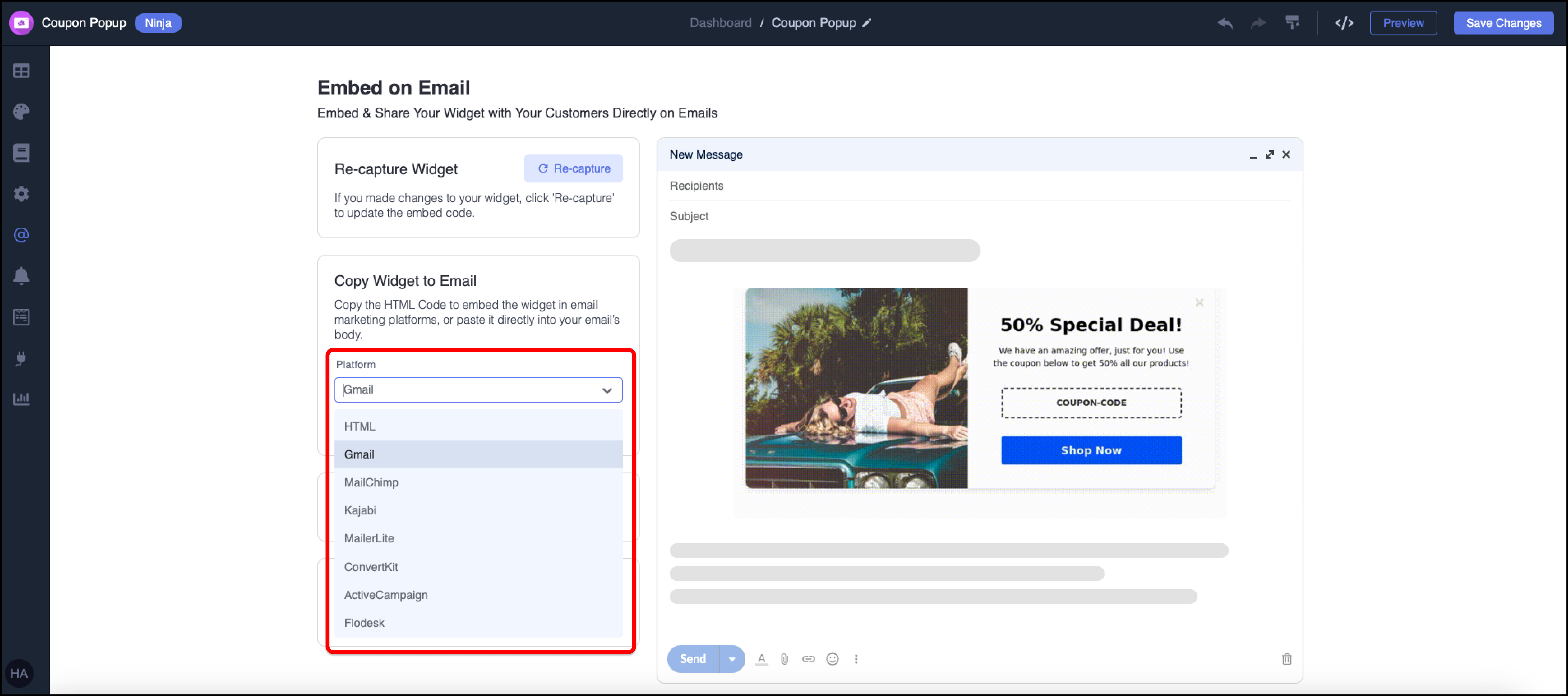 How To Set Up the Email Widget? – Common Ninja