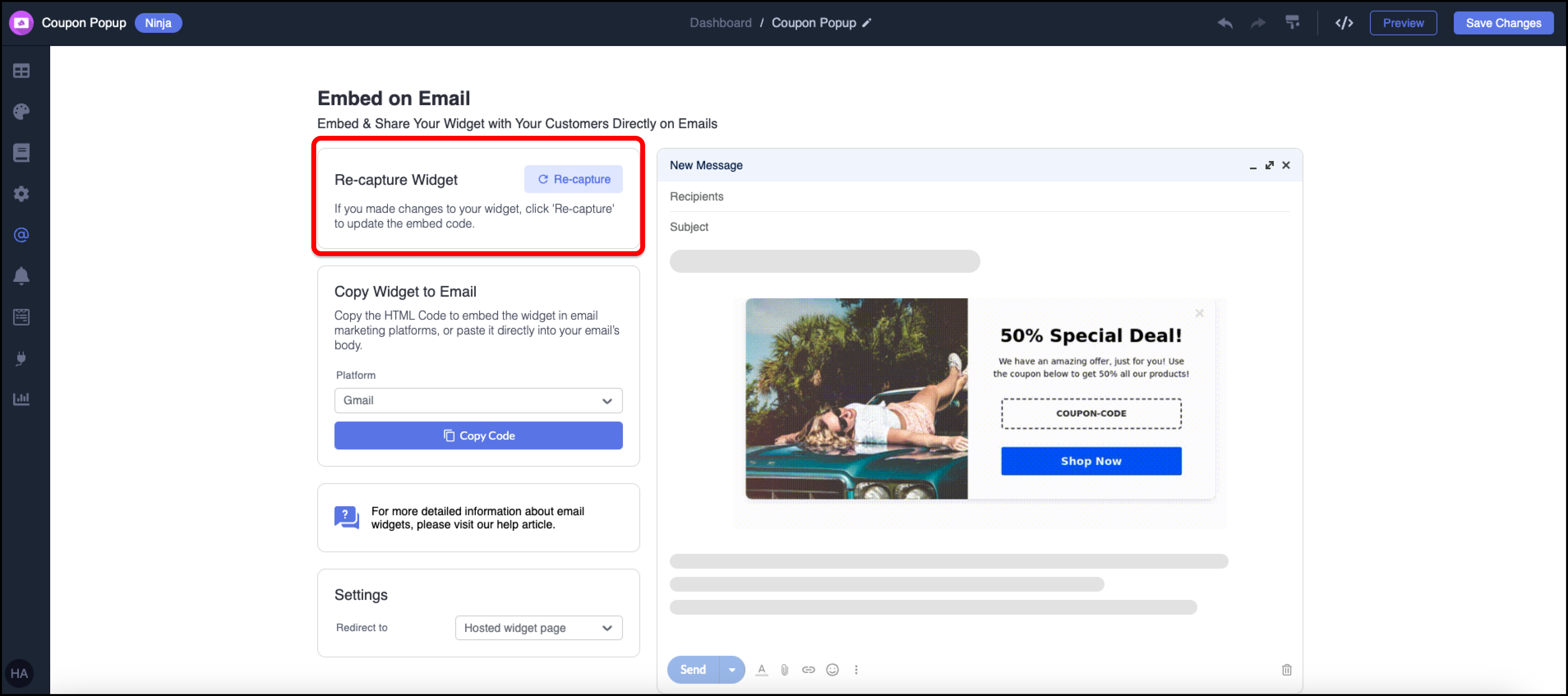 How To Set Up the Email Widget? – Common Ninja